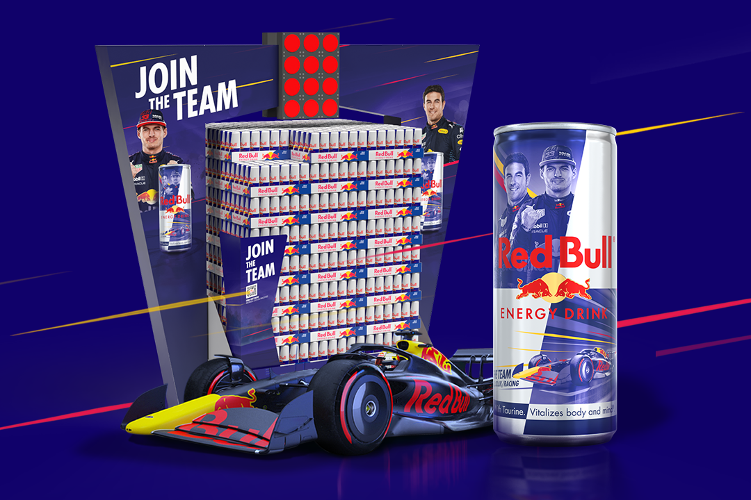 Red Bull - Engaging shoppers at front of store - Grand Central Creative